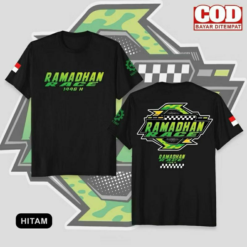 Jual KAOS RAMADHAN RACE 1446 LOGO HIJAU KEREN // KAOS VIRAL | Shopee ...