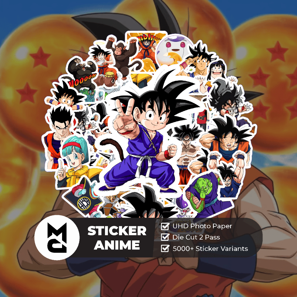 Jual Sticker Anime Dragon Ball Sticker Aesthetic Lucu Sticker Helm ...