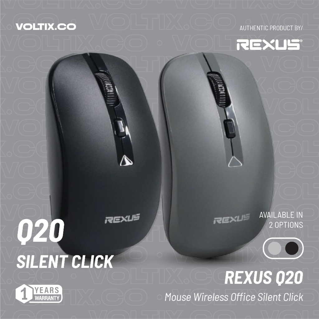 Jual Rexus Q20 Wireless Office Silent Mouse Garansi Resmi | Shopee ...