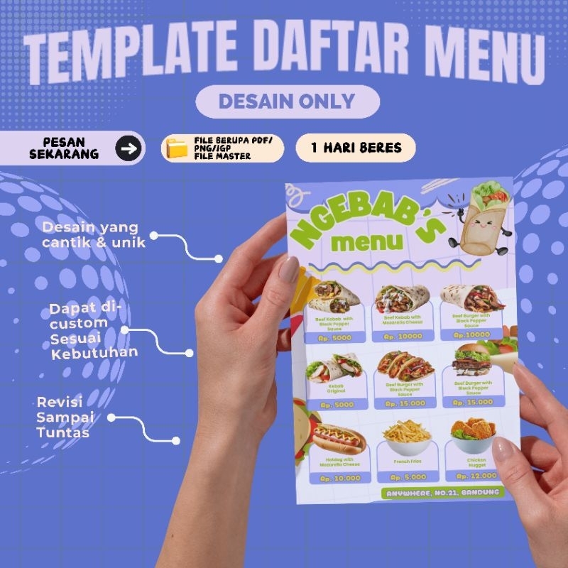 Jual TEMPLATE DAFTAR MENU | Shopee Indonesia
