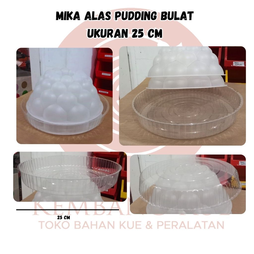 Jual Alas Mika Tatakan Pudding 25cm / Alas pudding 25 cm / mika pudding ...