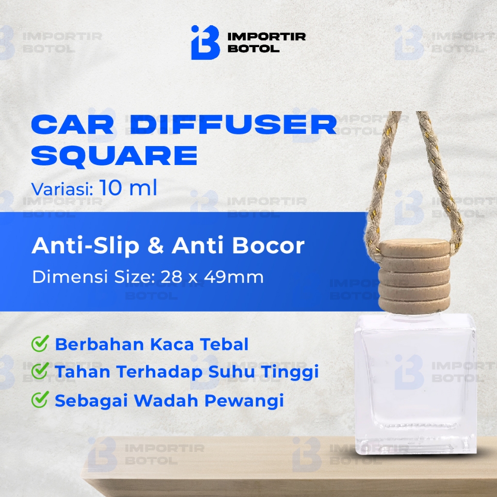 Jual IMPORTIR BOTOL Car Perfume Diffuser 10ML Square type Wood cap ...