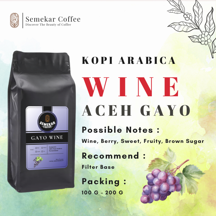 Jual Semekar Coffee - Kopi Arabica Aceh Gayo Fermentation Wine Roasted ...