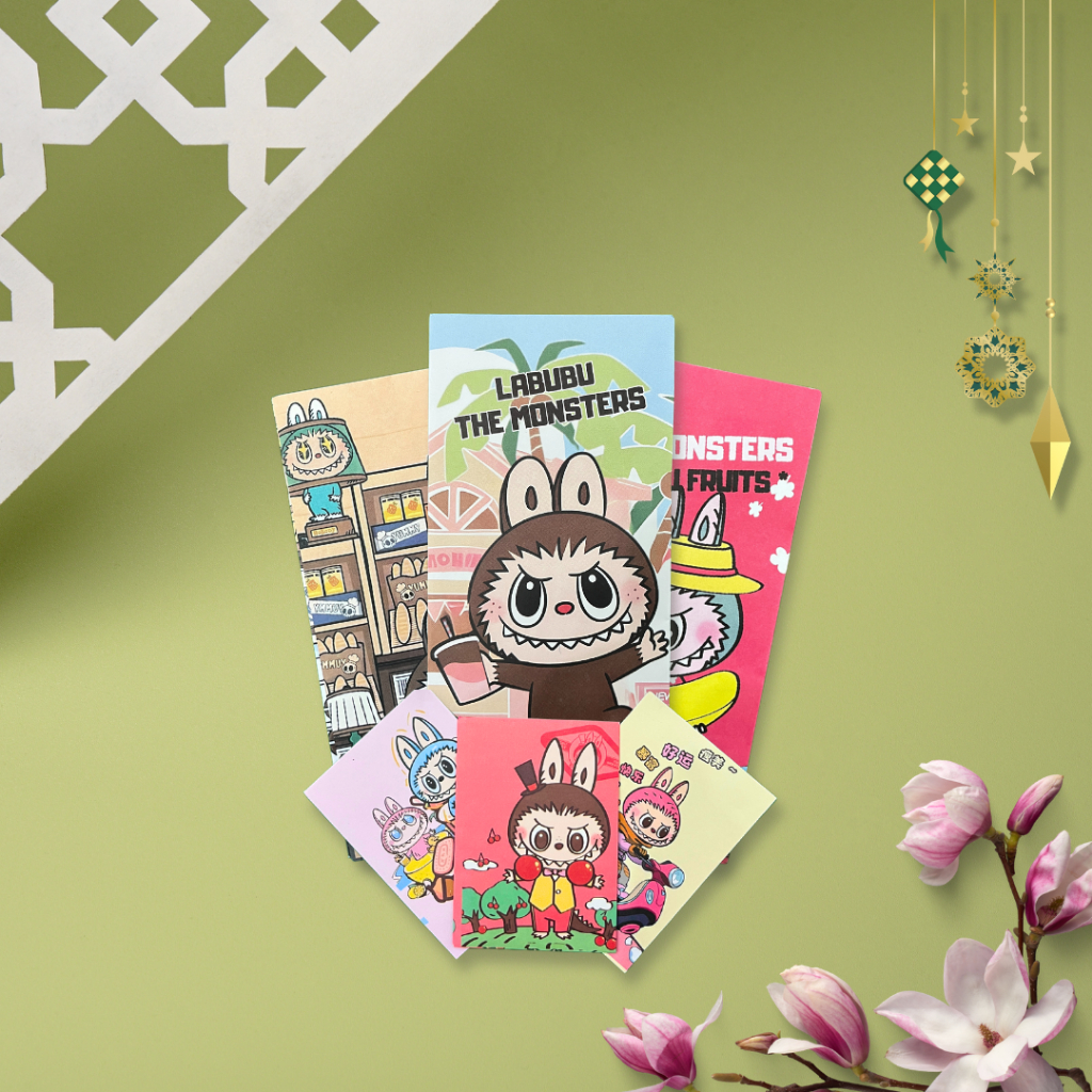 Jual 50 LEMBAR Amplop Lebaran Uang Fitrah Anak Motif Labubu Dan Hari ...