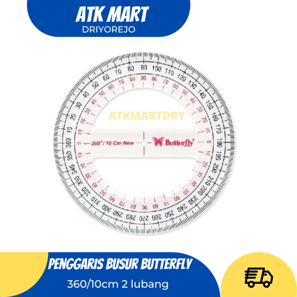 Jual PENGGARIS BUSUR BUTTERFLY 360 DERAJAT DIAMETER 10 CM BENTUK ...