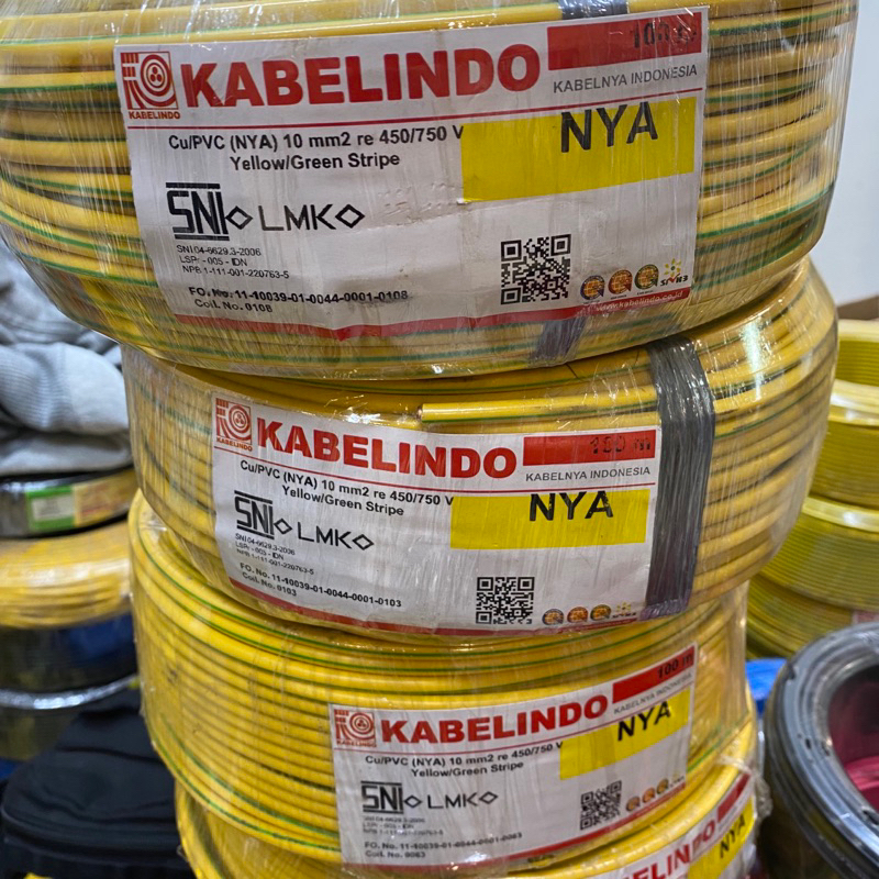 Jual Kabel NYA 1x10 MM 10 MM LINDO KABELINDO KABELMETAL Grounding Kawat 100 Meter | Shopee Indonesia