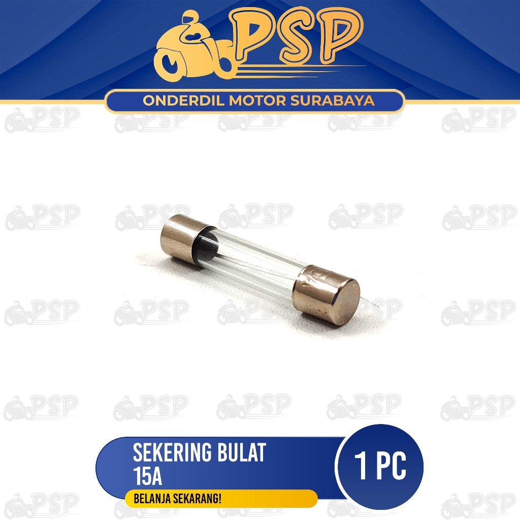 Jual Sekering Tabung Bulat 15 A - Sekring Sikring Botol Tabung Kaca ...
