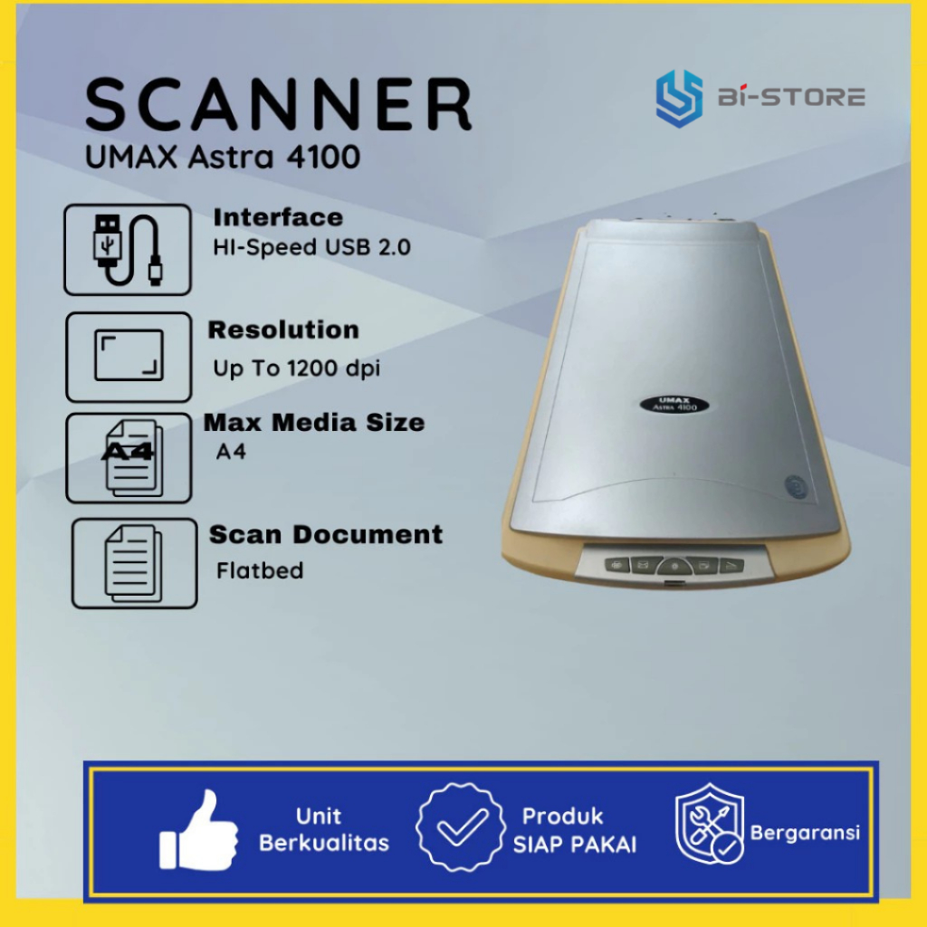 Jual Scanner A4 Umax Astra 4100 Siap Pakai Berfungsi Normal | Shopee ...