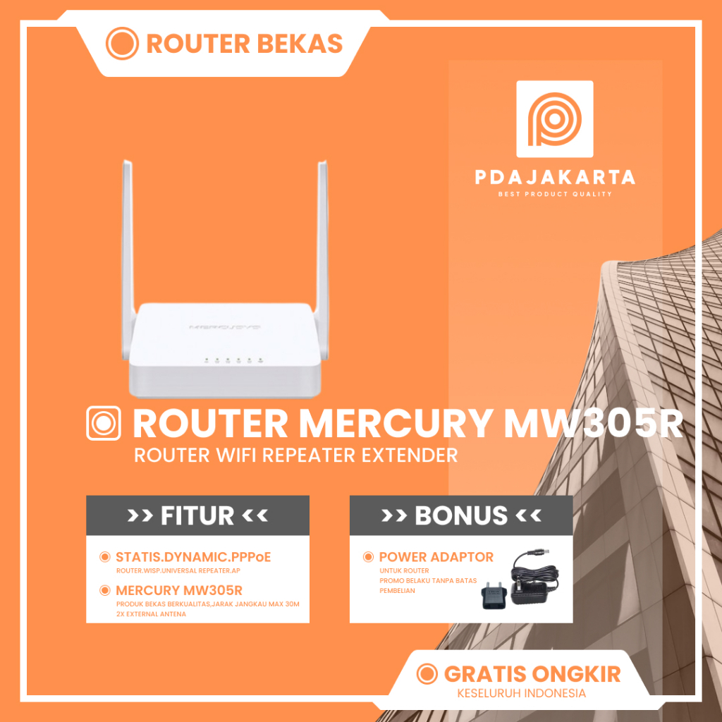 Jual Router Wifi Mercury MW305R Wireless Repeater Mini Wifi Bonus ...