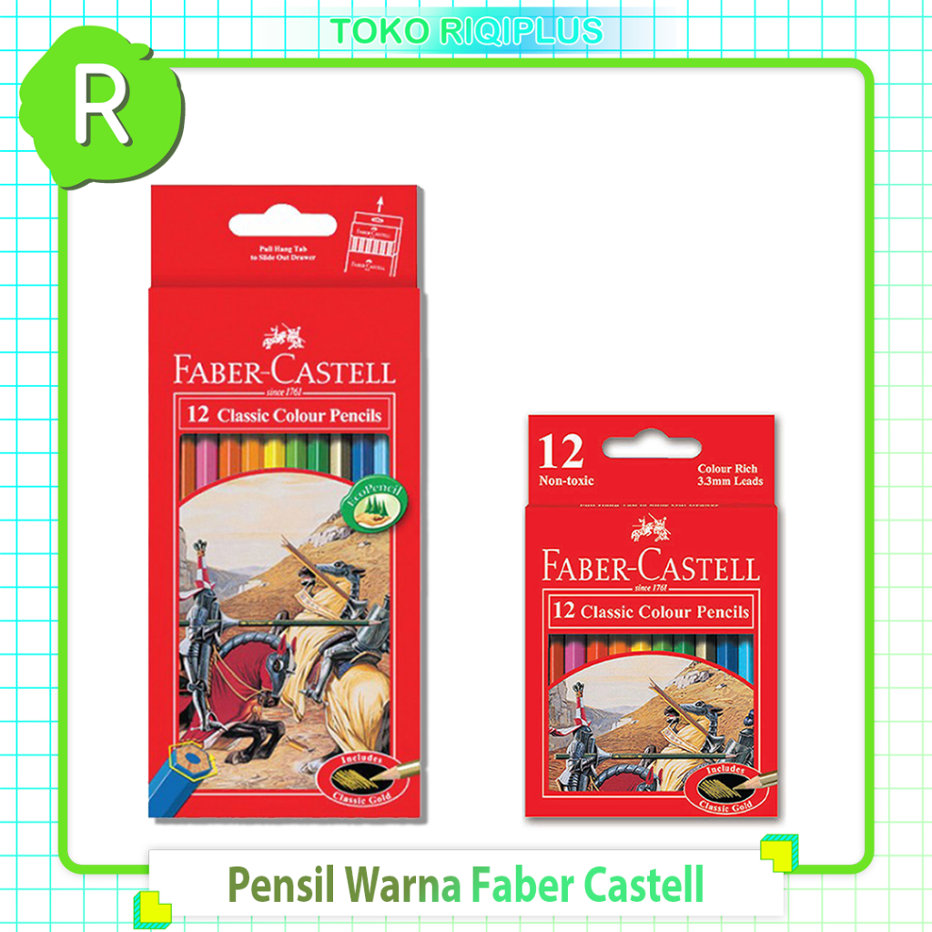 Jual Pensil Warna Faber Castle Isi 12 Ukuran Besar&Kecil | Shopee Indonesia