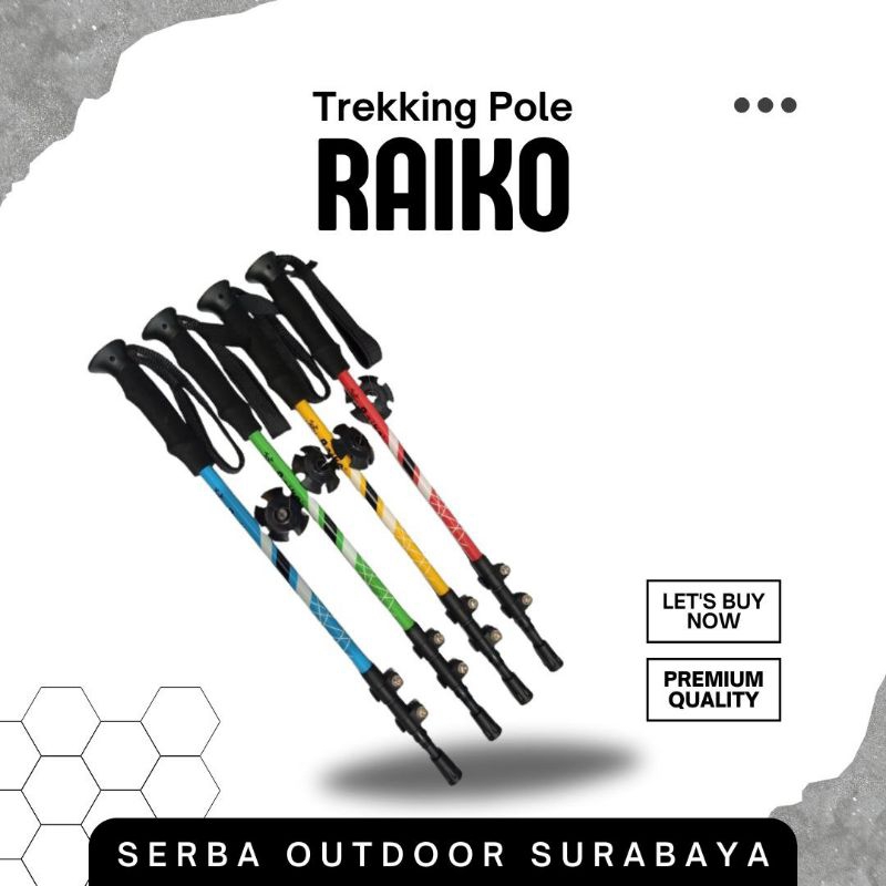 Jual Tongkat Tracking Pole Tongkat Besi Daki Raiko Outdoor | Shopee ...