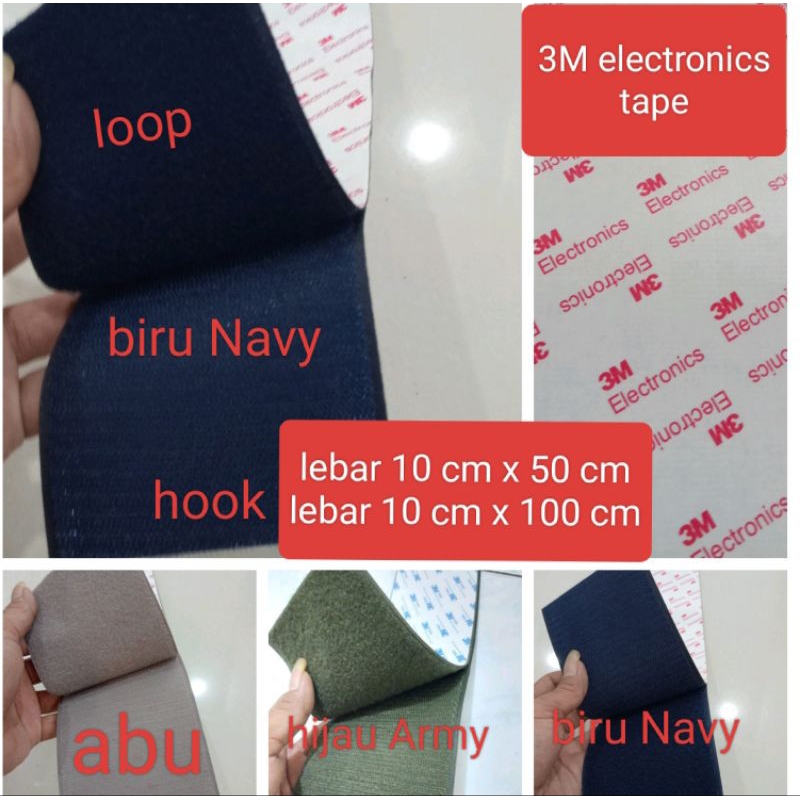 Jual perekat strap lebar 10 cm warna perekat strap 3M electronics tape ...