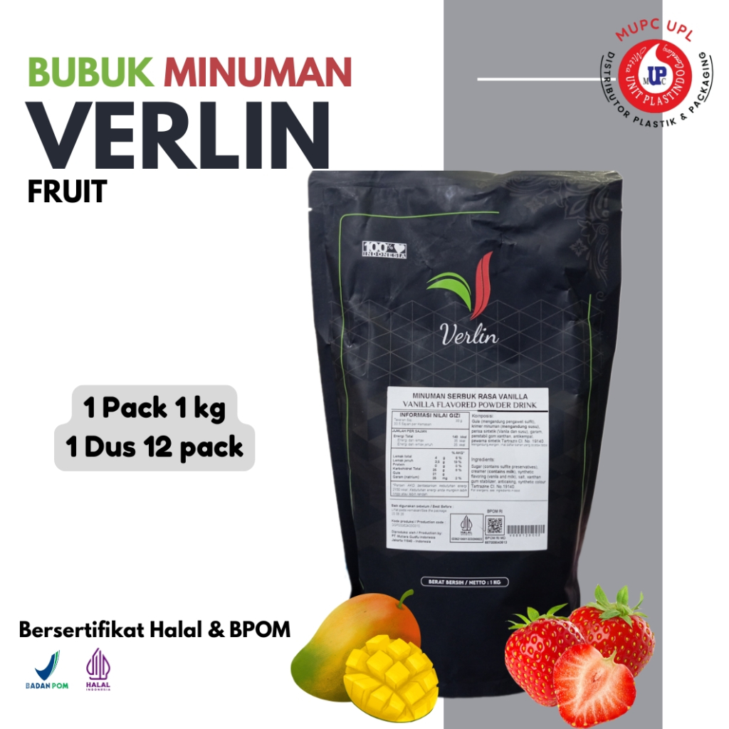 Jual VERLIN BUBUK MINUMAN RASA BUAH KEMASAN 1 KG | Shopee Indonesia