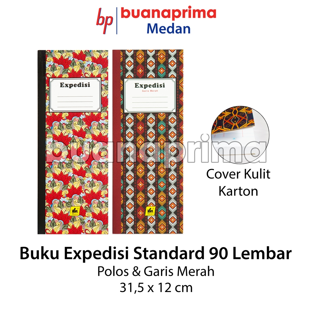 Jual Buku EXPEDISI KARTON STANDARD 90 Lembar per pcs Polos Garis Merah ...