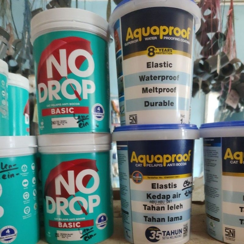 Jual NO DROP / Aquaproof cat pelapis anti bocor /Nodrop waterproof 1kg | Shopee Indonesia