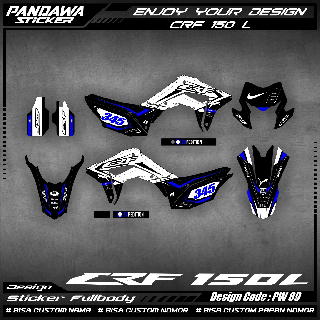 Jual Decal Sticker Motor Cross CRF 150L Full body - Dekal Stiker CRF 150 L Grafis PW-89 | Shopee ...