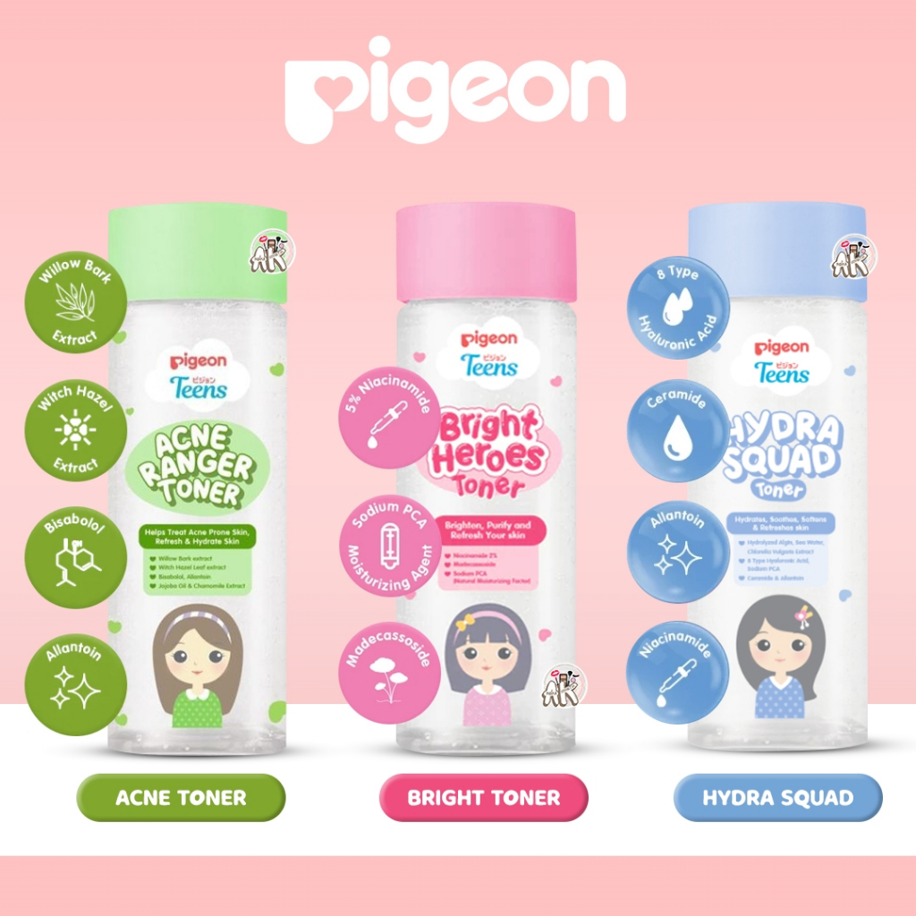 Jual PIGEON TEENS FACE TONER SERIES ( ACNE RANGER / BRIGHT HEROES ...