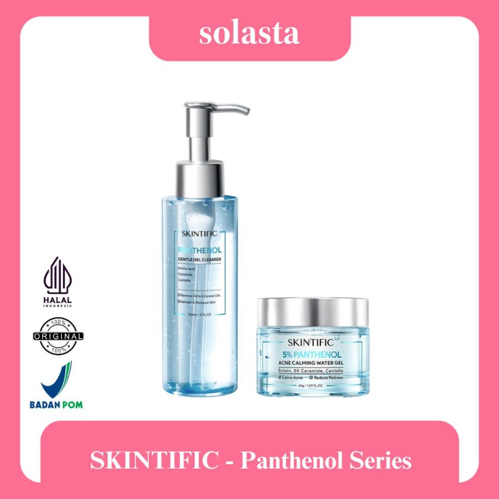 Jual Solasta - SKINTIFIC PANTHENOL SERIES (GENTLE GEL CLEANSER 120ML ...