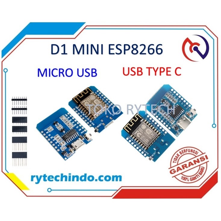 Jual WEMOS D1 MINI USB NODEMCU ESP8266 ESP-12 E WIFI | Shopee Indonesia