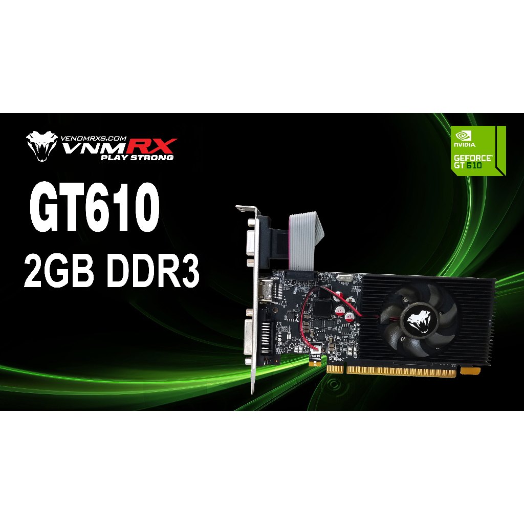 Jual VGA Card Nvidia Geforce | VenomRX Venom-RX GT610 GT-610 2GB DDR3 | 1 Satu Fan | Garansi 2 ...