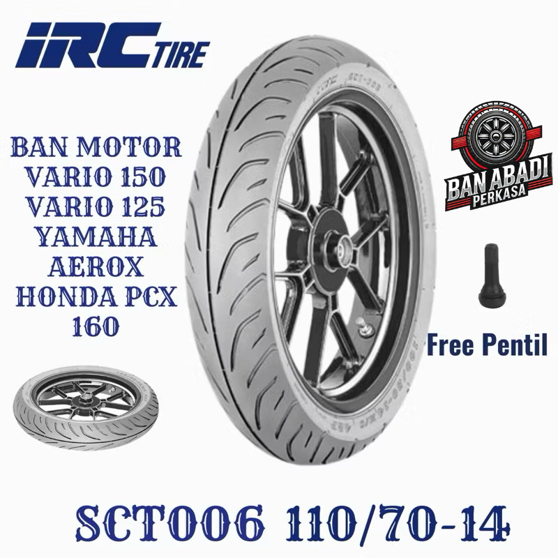 Jual Ban Depan Motor Honda PCX 160 / IRC SCT006 110 70 Ring 14 Tubeless ...