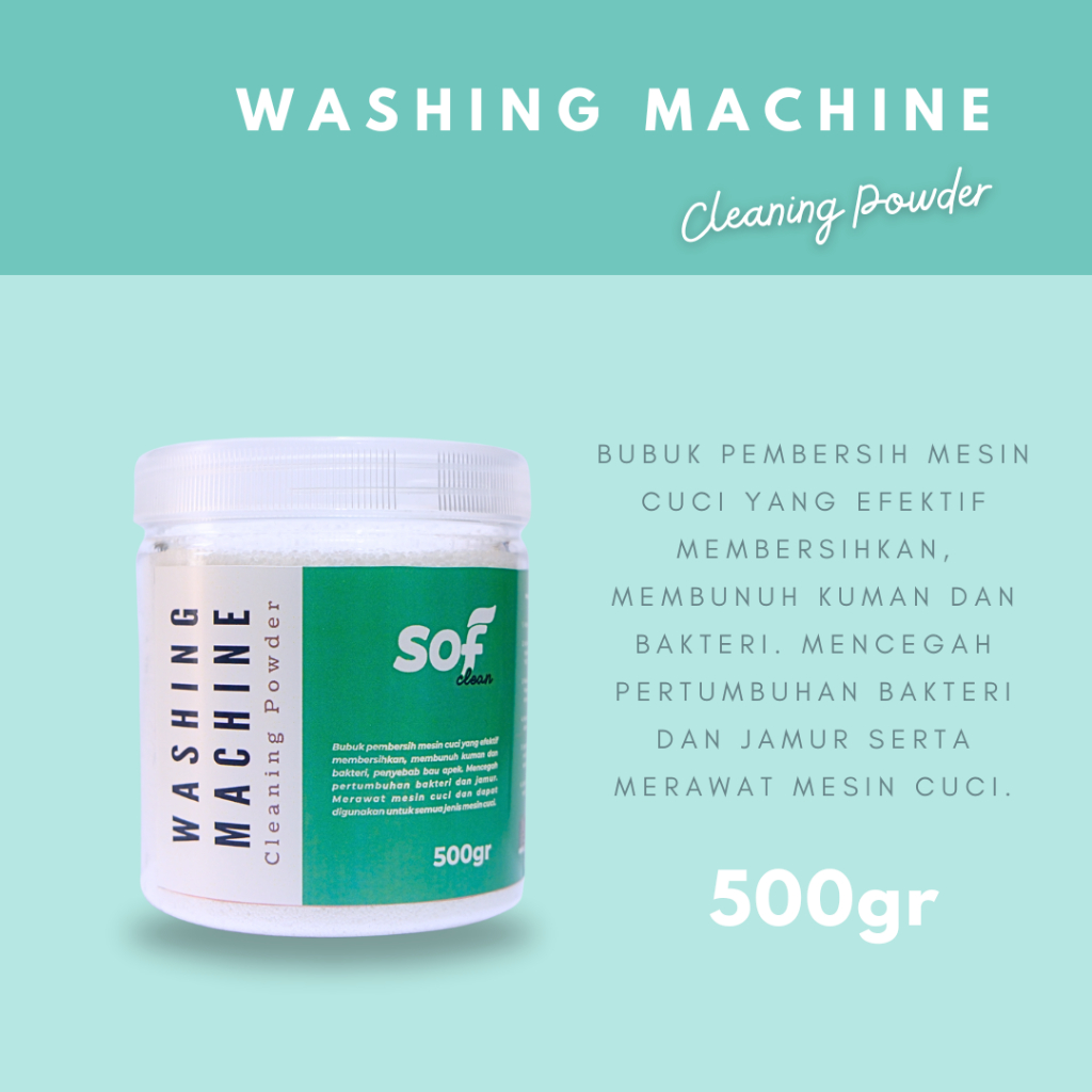 Jual Sof Clean Washing Machine Cleaner Powder 500gr | Shopee Indonesia