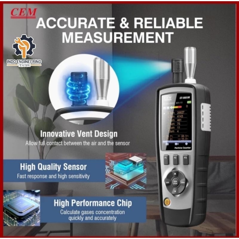 Jual Particle Counter CEM DT-9881 Air Quality Monitor PM Dust DT9881 Debu | Shopee Indonesia