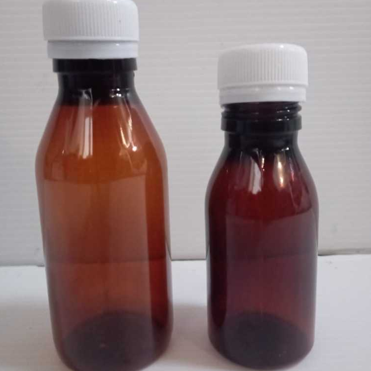 Jual Botol sirup plastik coklat 100ml dan 60ml/botol amber | Shopee ...