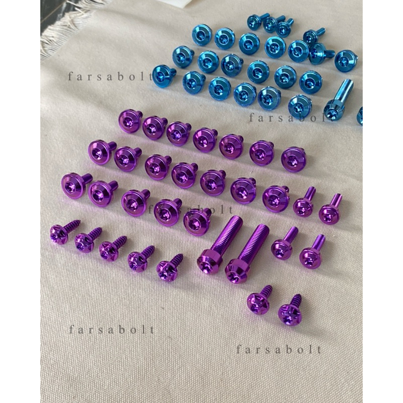 Jual BAUT TITANIUM GR5 FULLSET BAUT BODY FIZ R FORCE TITANIUM GR5 ...