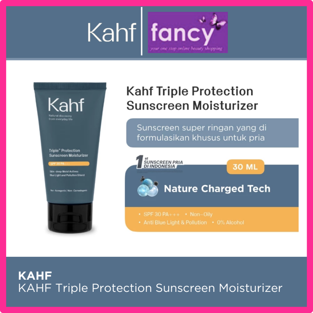 Jual KAHF Triple+ Protection Sunscreen Moisturizer SPF 30 PA+++ 30 ml ...