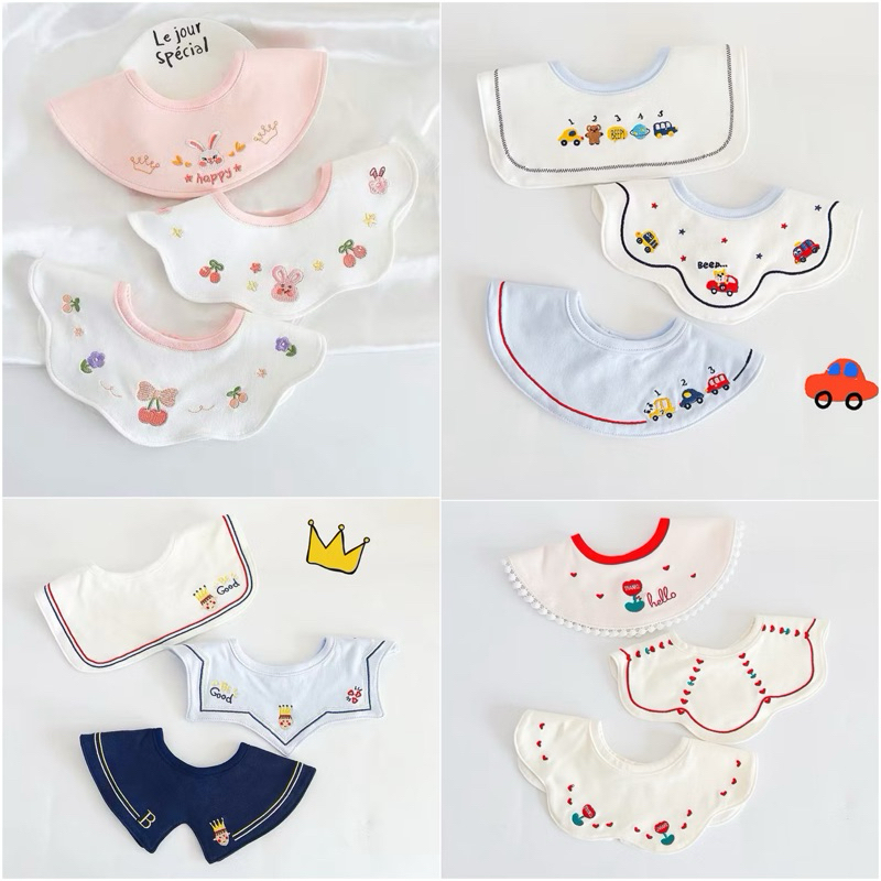 Jual Bibs Baby Premium Import Celemek Bayi Slabber Set 3 Pcs | Shopee ...