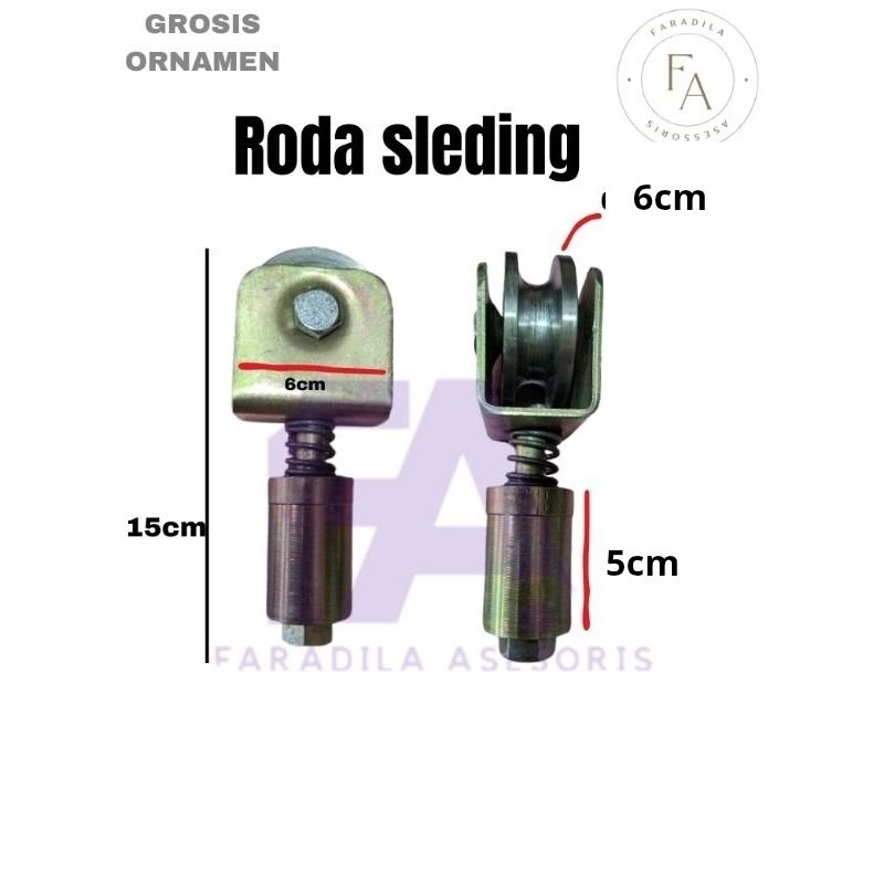 Jual RODA SLEDING PAGAR RODA SLIDING PAGAR 6CM/RODA SLEDING 6 CM PINTU ...