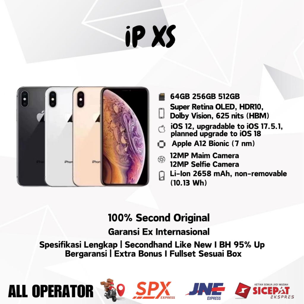 Jual iP XS 256GB/64GB Second iP xs Bekas fullset mulus 100% original ...