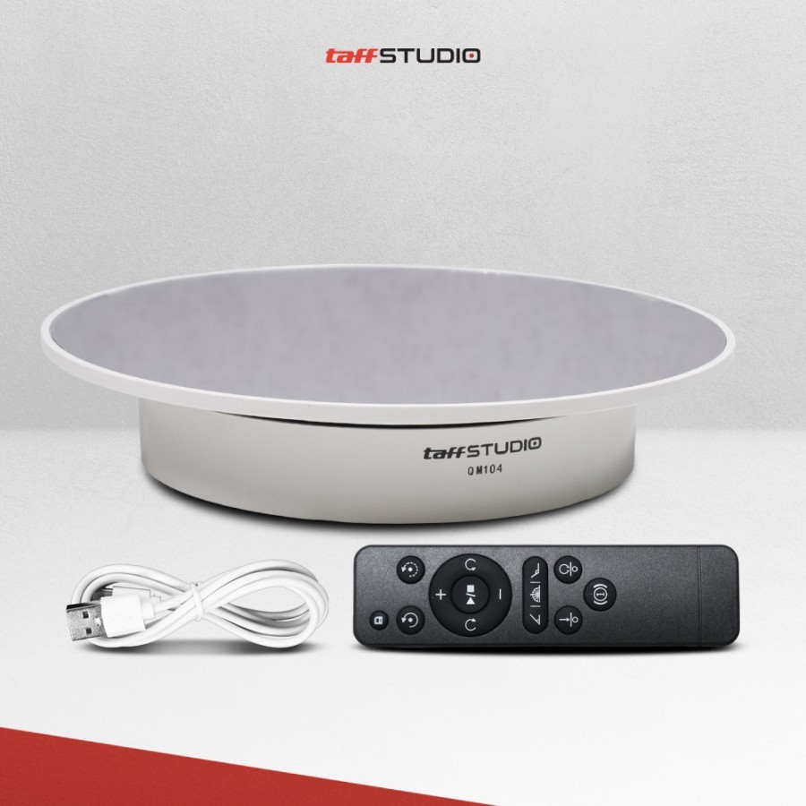 Jual Alas Putar Rotating Turntable Display Stand Mirror Remote 20cm ...