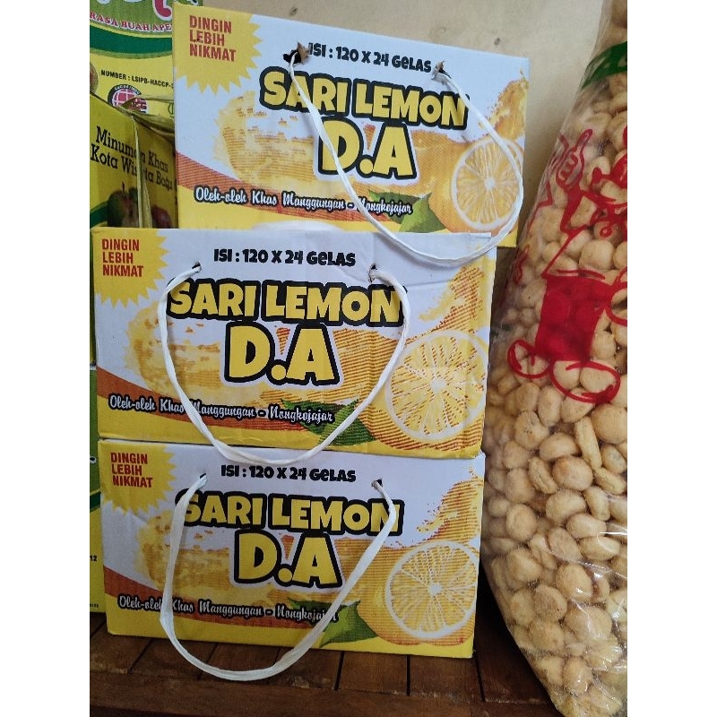 Jual Minuman Sari Lemon D.A 1 Dus Isi 120ML x 24 Gelas | Shopee Indonesia