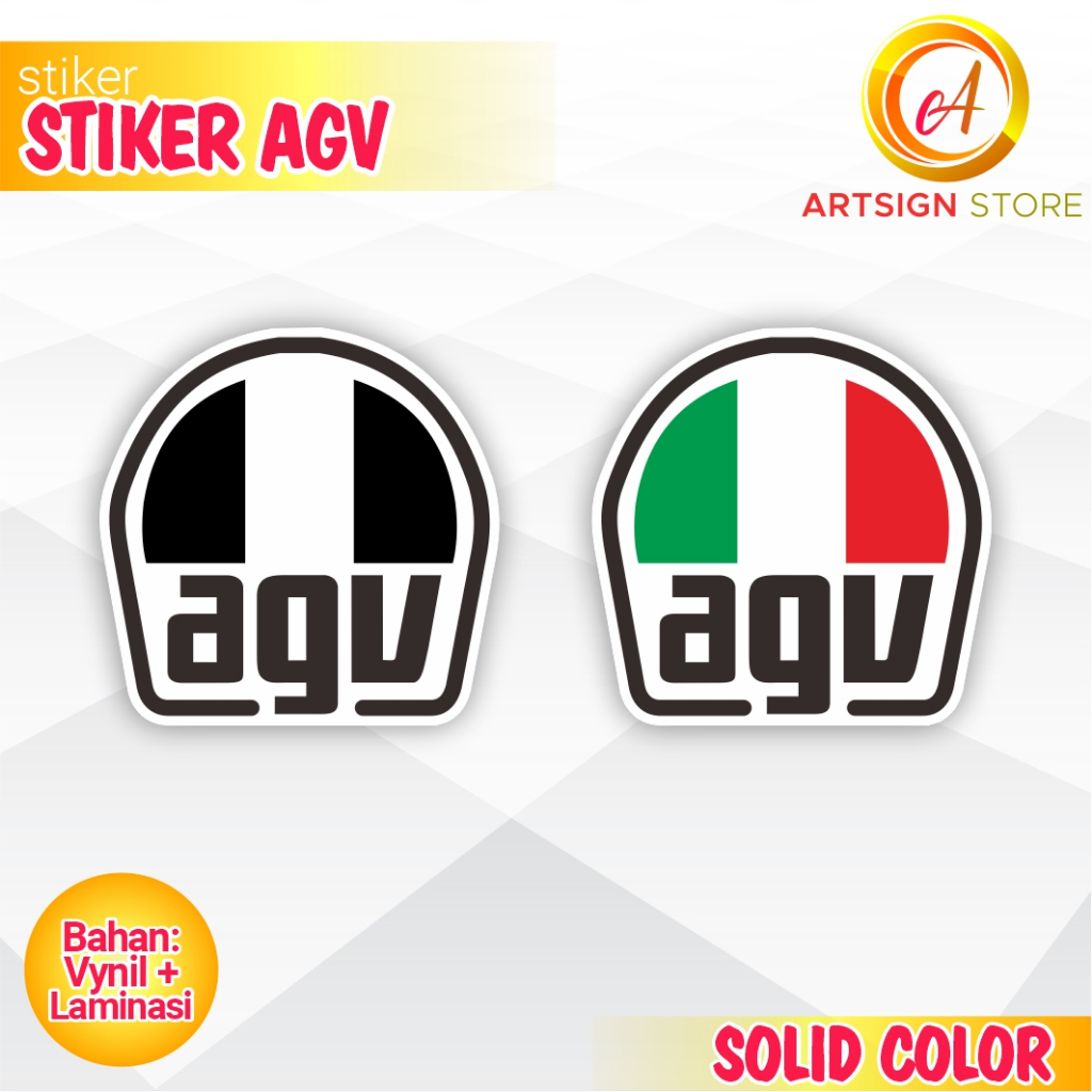 Jual Stiker AGV Sticker AGV sudah cutting Tempelan AGV | Shopee Indonesia
