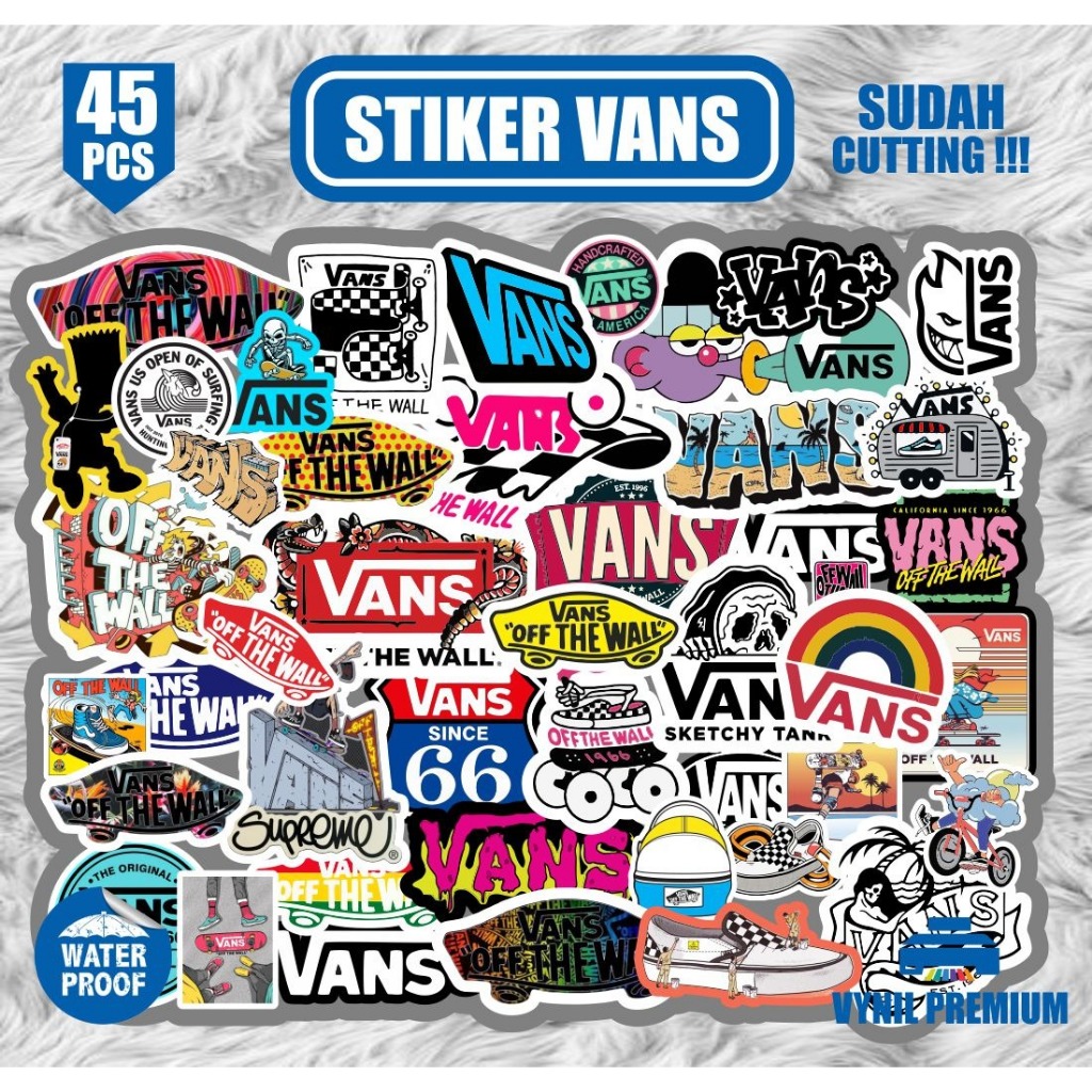 Jual Stiker pack Stiker VANS ISI 45pcs sudah terpotong tinggal tempel ...