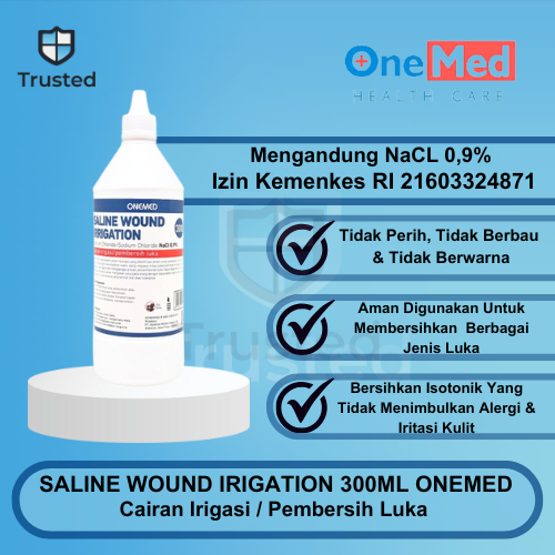 Jual ONEMED Saline Wound Irrigation / Cairan Pembersih Luka P3K | Shopee Indonesia