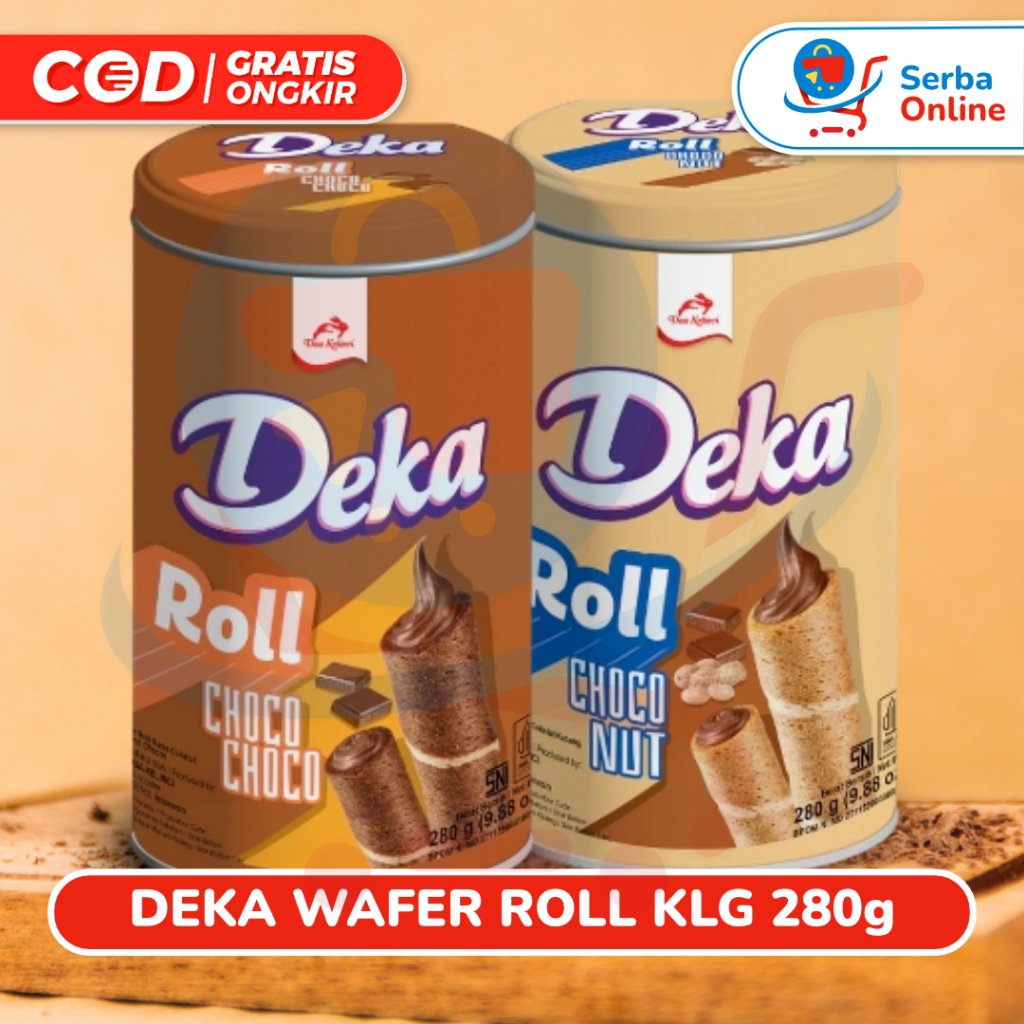 Jual DEKA WAFER ROLL CHOCO CHOCO & CHOCO NUT KLG 280g | Shopee Indonesia
