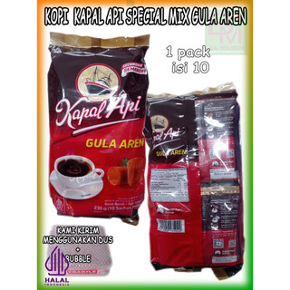 Jual Kopi Kapal Api Special Mix Gula Aren 1 Pack isi 10 Saset | Shopee ...