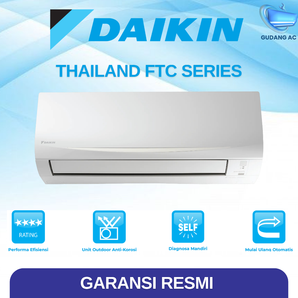Jual AC Daikin 1/2 PK Thailand 0,5 PK R32 FTC15NV14 | Shopee Indonesia