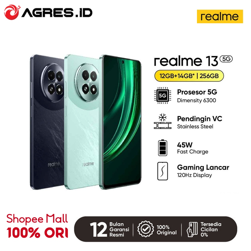 Jual REALME 13+ 5G 12GB 256GB DARK PURPLE SPEED GREEN GARANSI RESMI ...