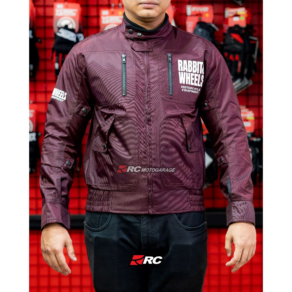 Jual Jaket Motor - Rabbit and Wheels Bomber Motorsport Maroon Jacket ...
