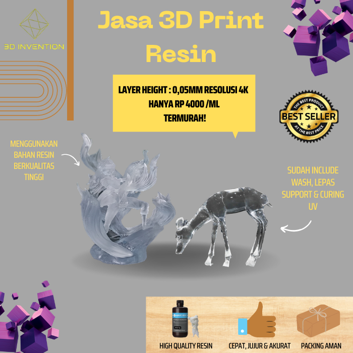 Jual Jasa 3D Print / Cetak 3 Dimensi / 3D Printing SLA Resin Hard Tough ...