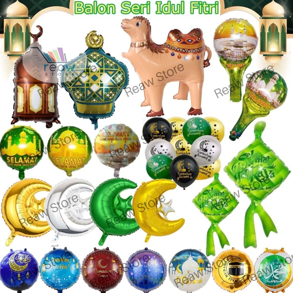 Jual Balon Foil Ketupat Bulan Bintang Kubah Lentera Unta Pentungan ...