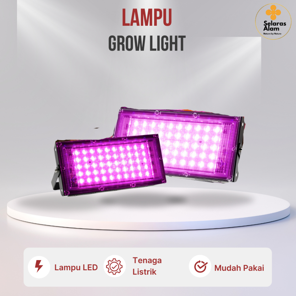 Jual GROW LIGHT LED HIDROPONIK FULL SPECTRUM 2835 SMD 220V 50W - RO22 ...