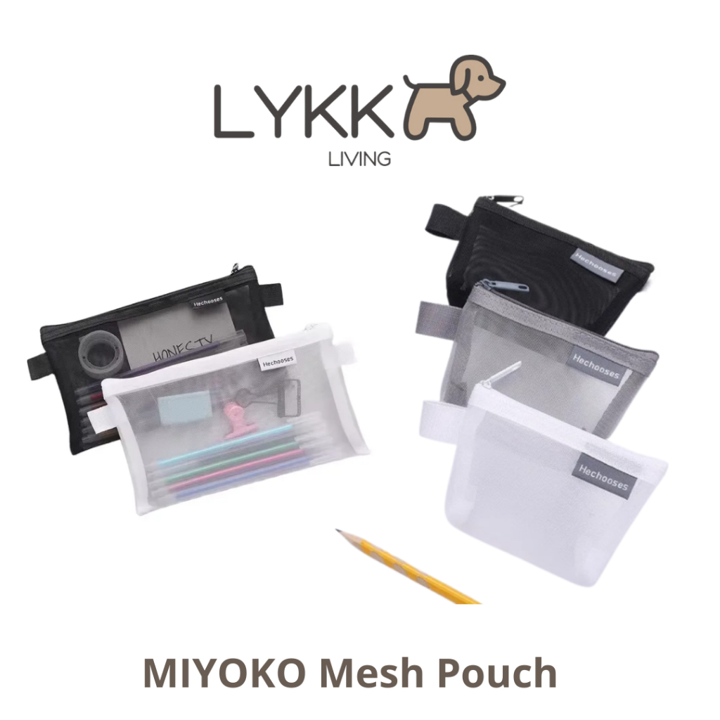 Jual MIYOKO Mesh Pouch - Kotak Pensil Alat Tulis Jaring Transparan ...