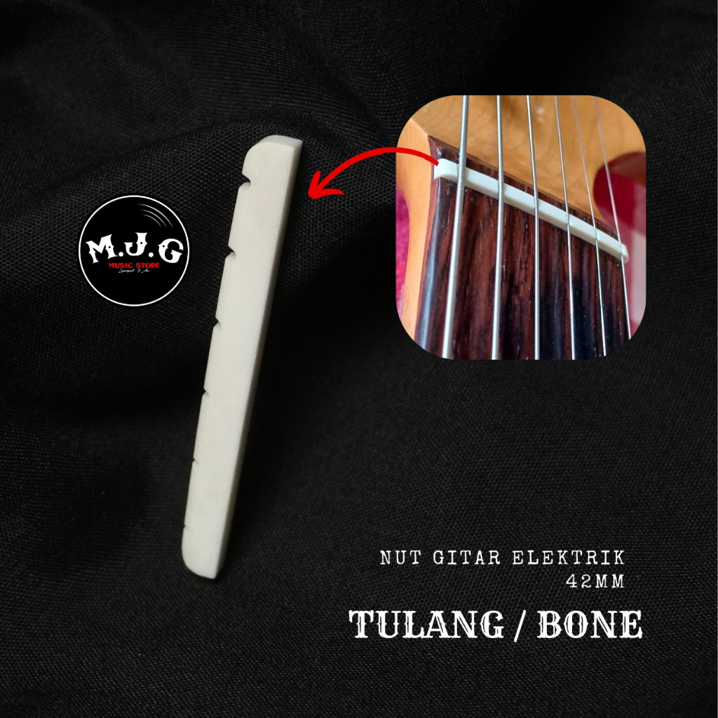 Jual nut gitar elektrik atau akustik tulang bone datar asli 42mm ...