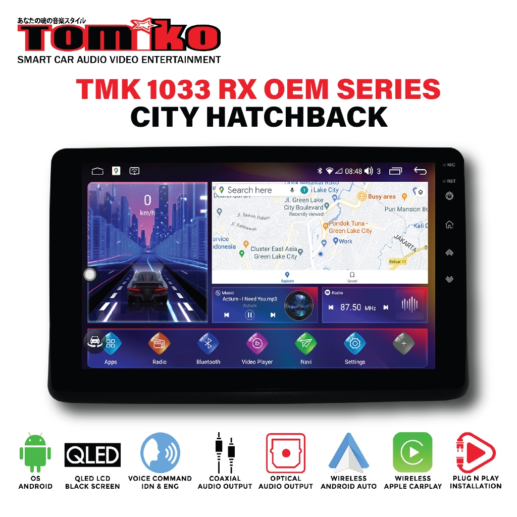Jual Tomiko - headunit android tmk 1033 rx oem for City Hatchback | Shopee Indonesia