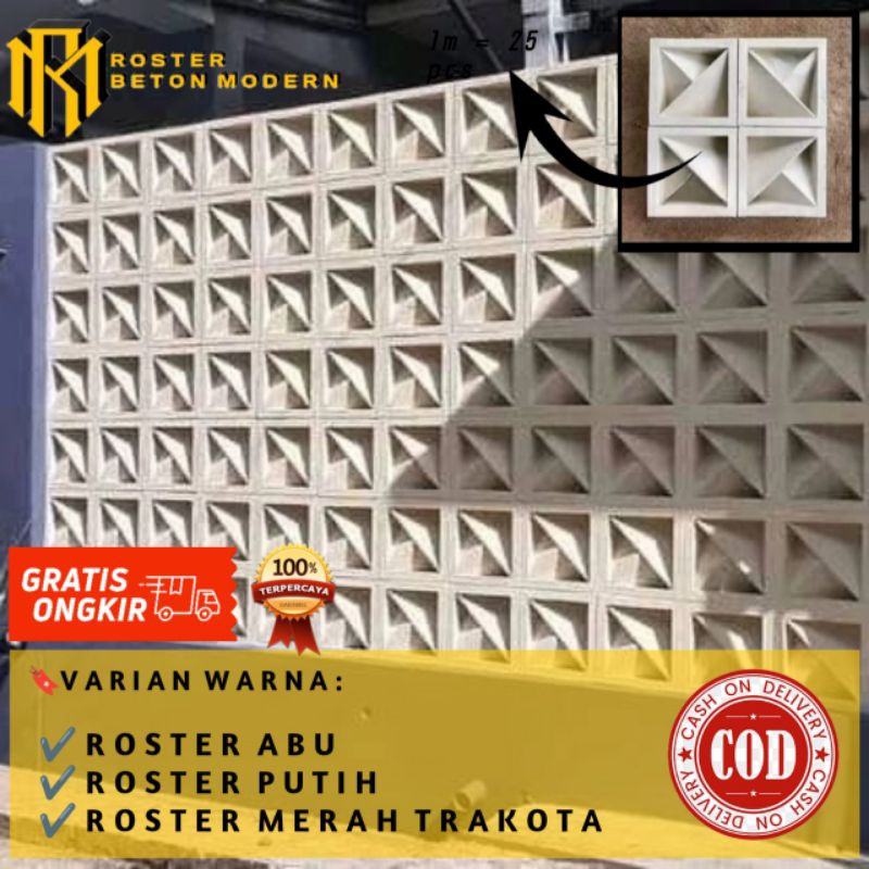 Jual ROSTER BETON MINIMALIS MOTIF AROW ANTI TAMPIAS | Shopee Indonesia